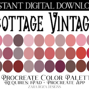 20 Procreate Color Palette Bundle Pack - VOL. 16 Set - Goth Retro ...