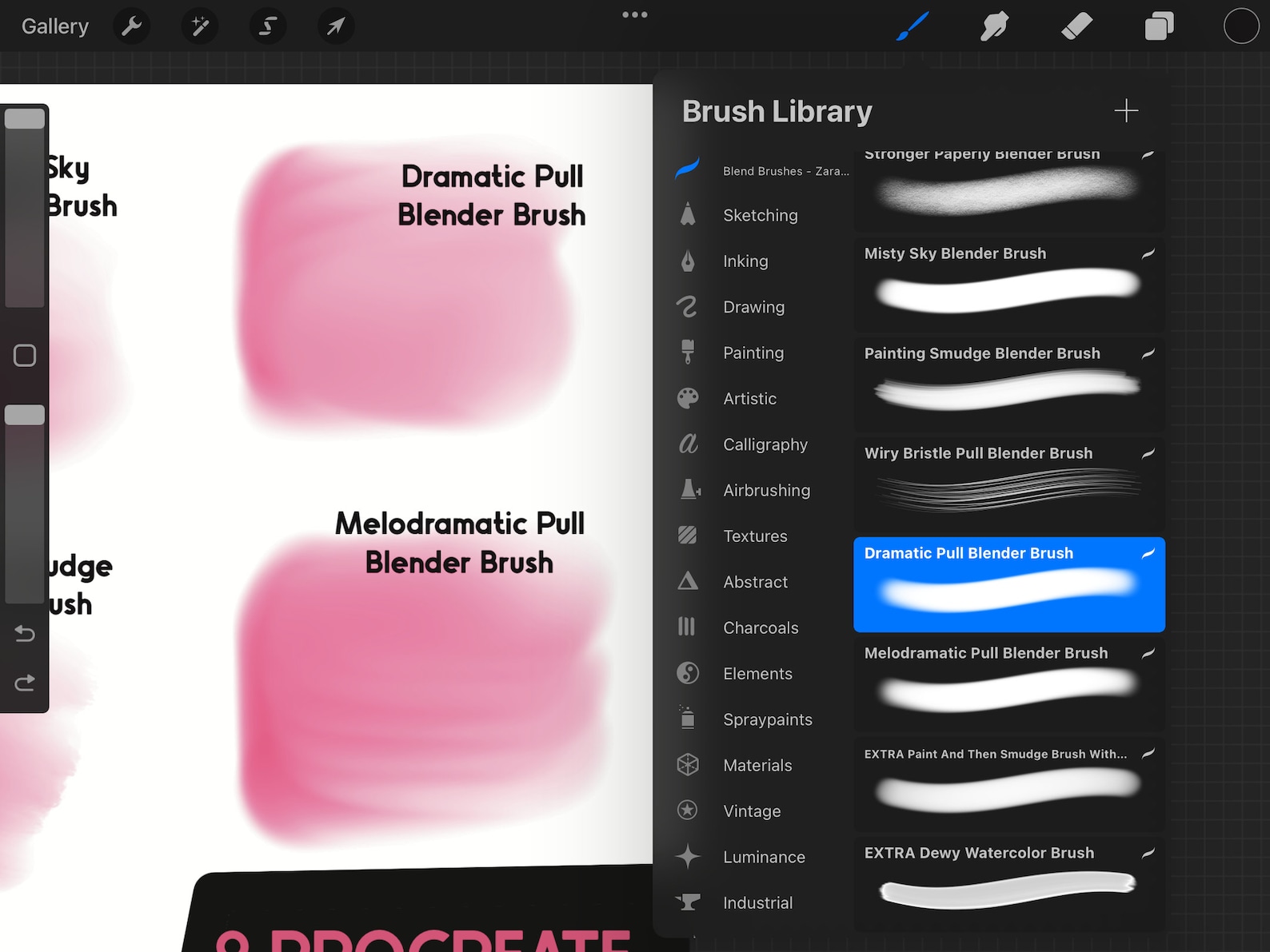 Procreate Blending Brush Set Smudge Brushes for Ipad Digital - Etsy