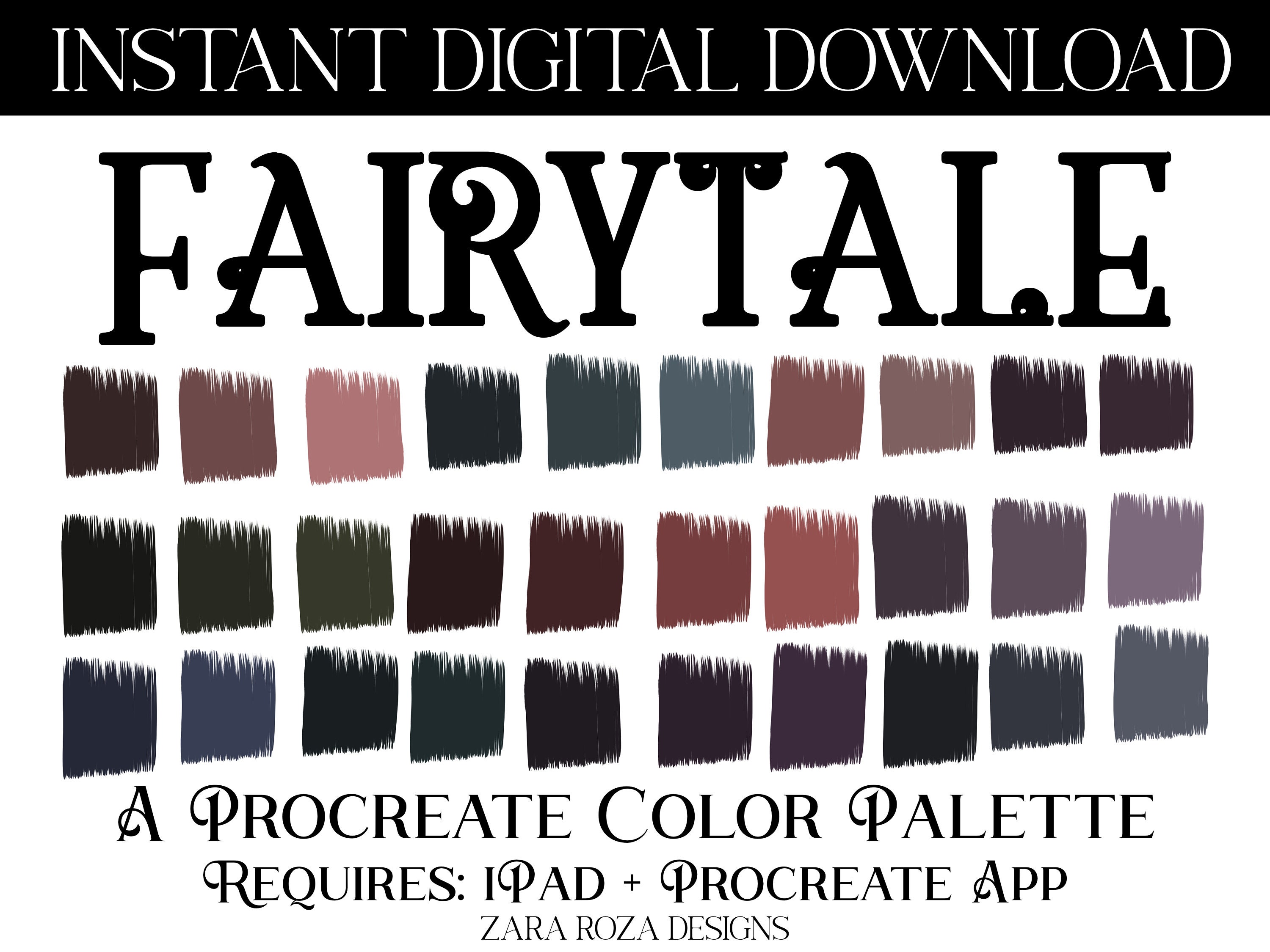 20 Procreate Color Palette Bundle Pack VOL. 23 Set Retro Vintage ...