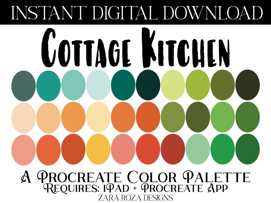 20 Procreate Color Palette Bundle Pack VOL. 16 Set Goth Retro Vintage ...