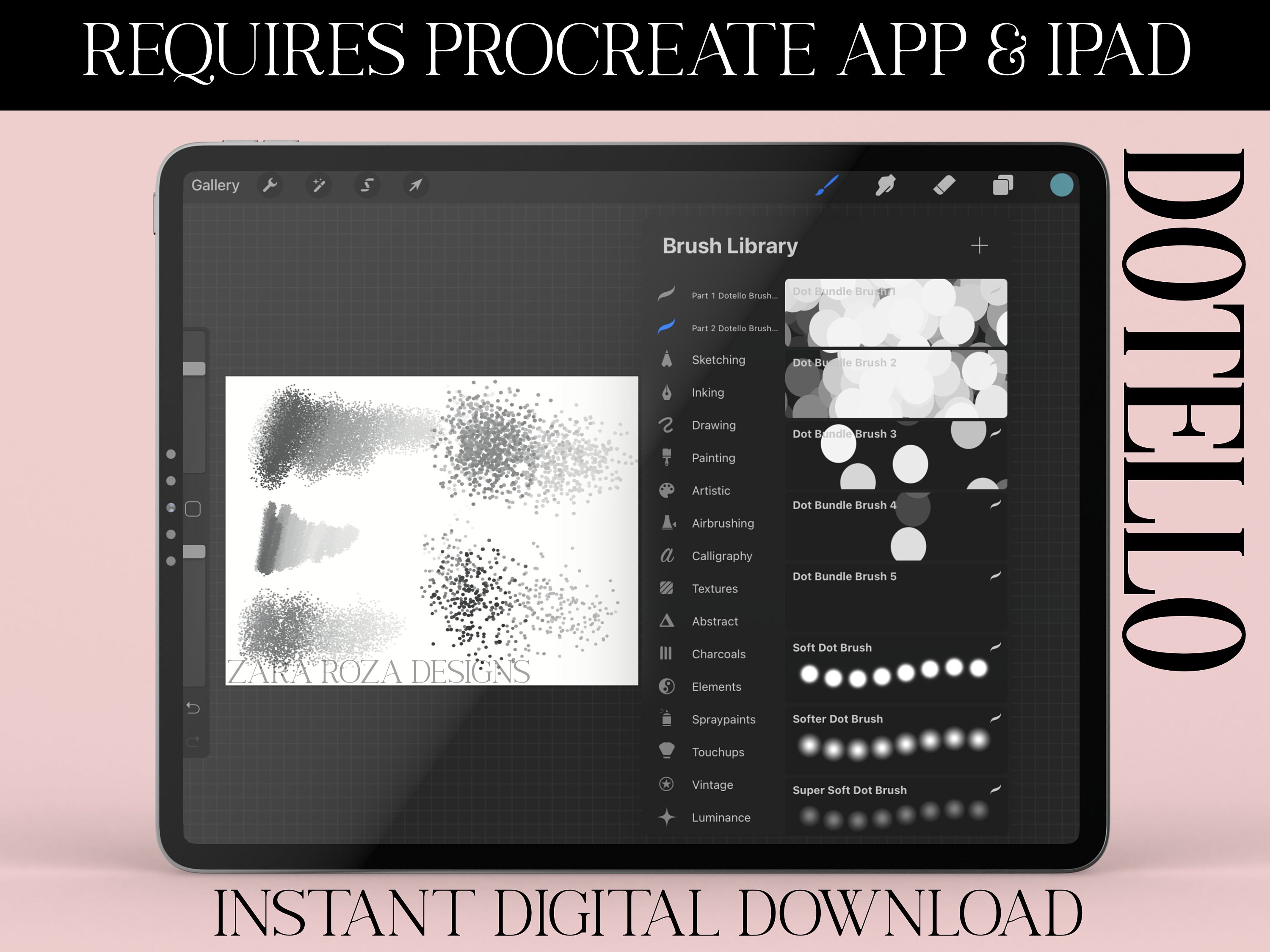 Dotello: Procreate Dot Paint Brush Set - Drawing Unique Portrait Art ...