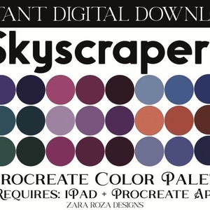 20 Procreate Color Palette Bundle Pack - VOL. 33 Set - Goth Retro ...