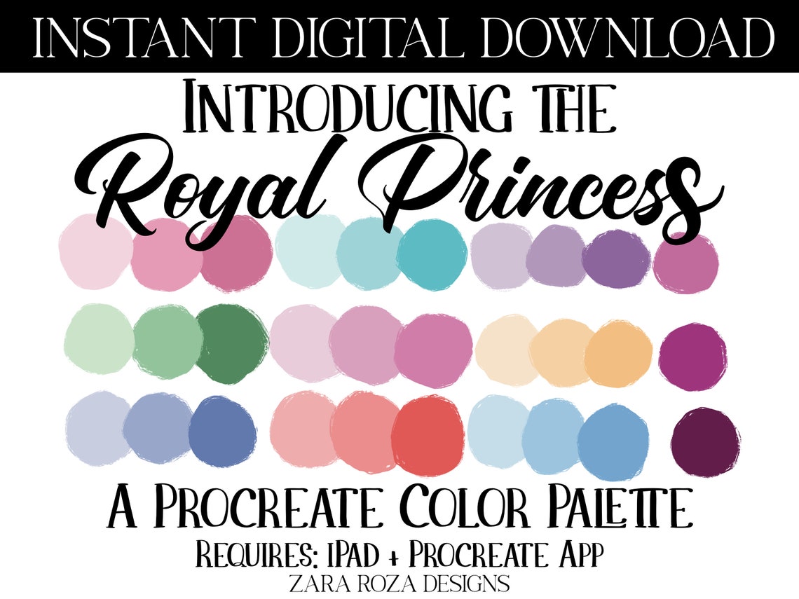 20 Procreate Color Palette Bundle Pack VOL. 3 Set, Goth Retro Vintage ...