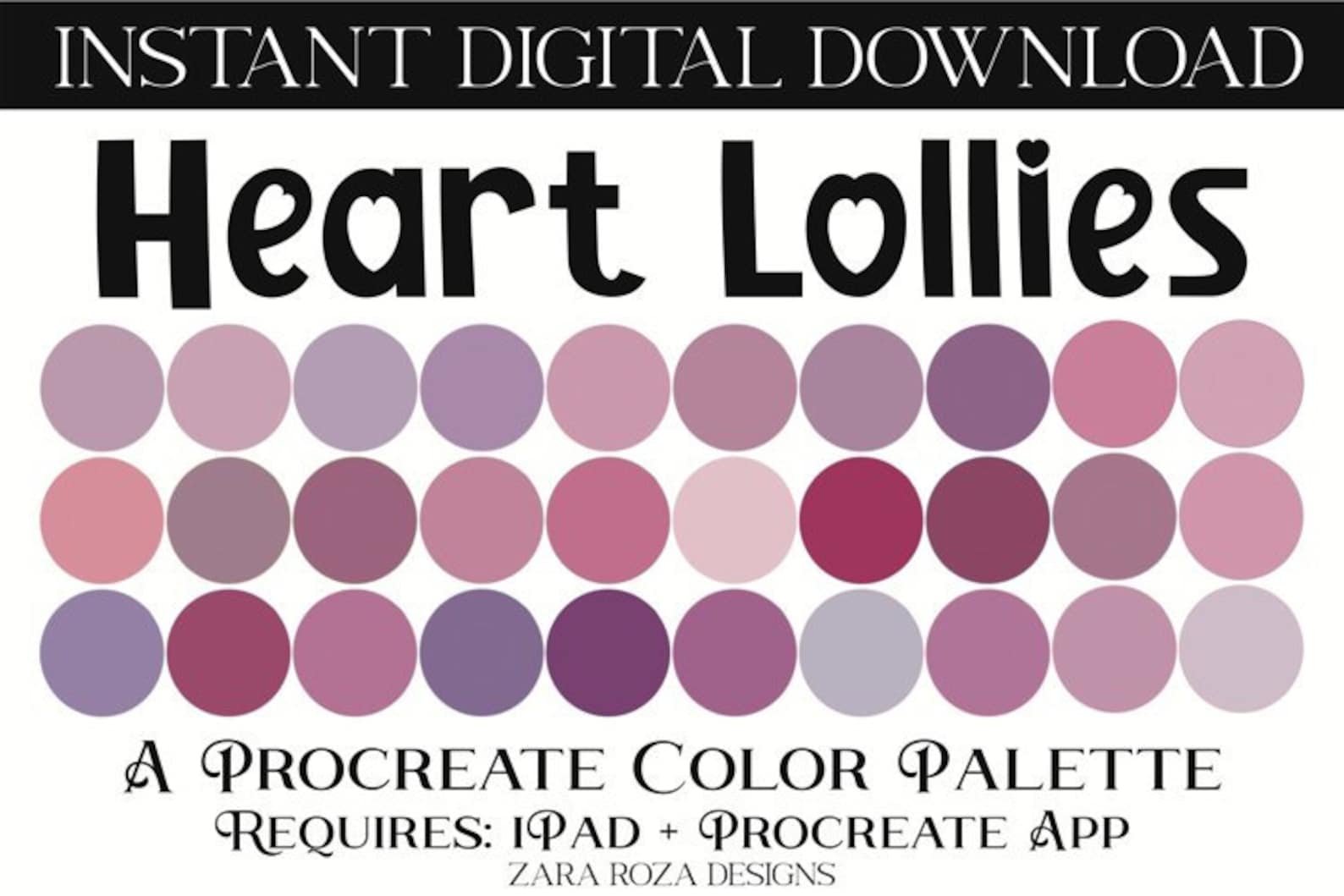 20 Procreate Color Palette Bundle Pack - VOL. 35 Set - Goth Retro ...