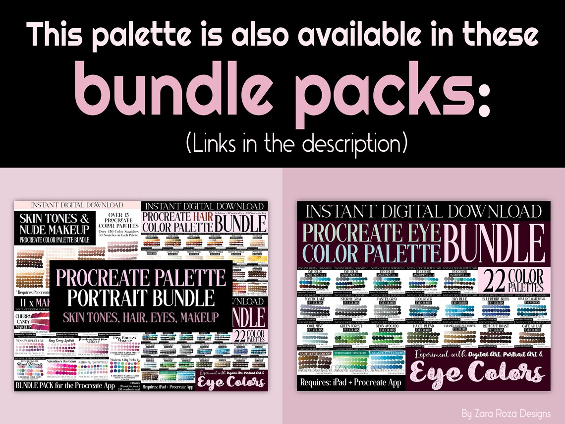 Ocean Blue Eye Colors Procreate Color Palette: Face Portrait Art Warm ...