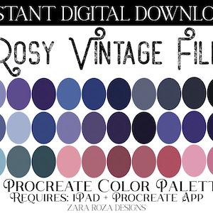 20 Procreate Color Palette Bundle Pack - VOL. 14 Set - Goth Retro ...