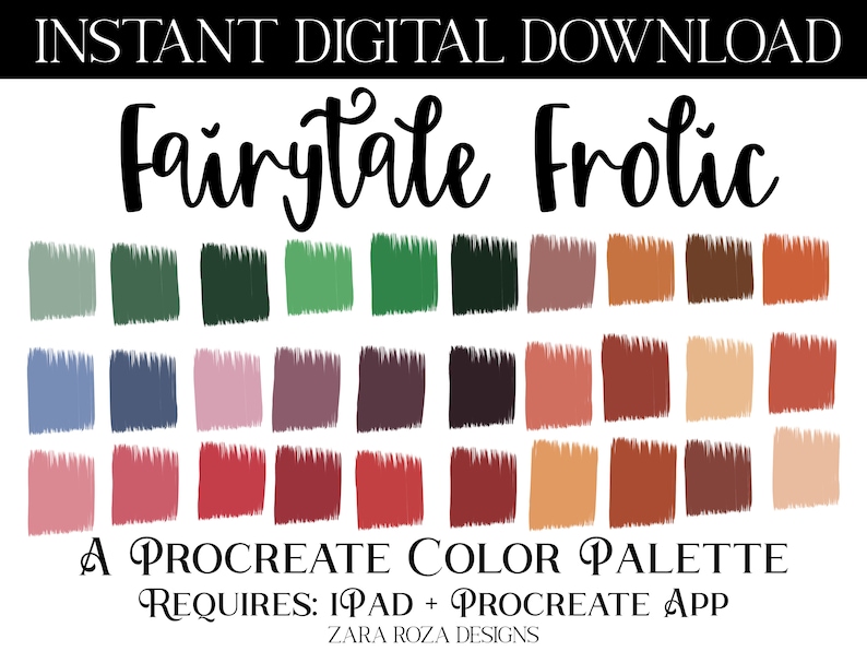 20 Procreate Color Palette Bundle Pack - VOL. 25 Set - Retro Vintage ...