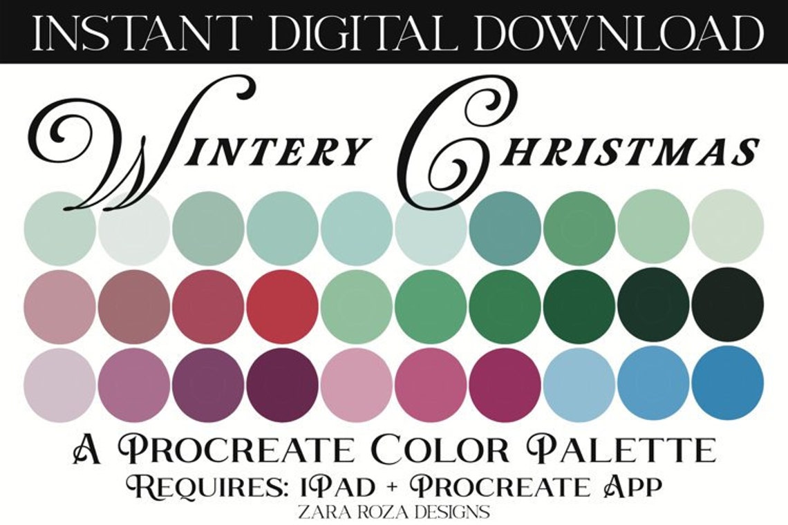 20 Procreate Color Palette Bundle Pack VOL. 30 Set Retro Vintage ...