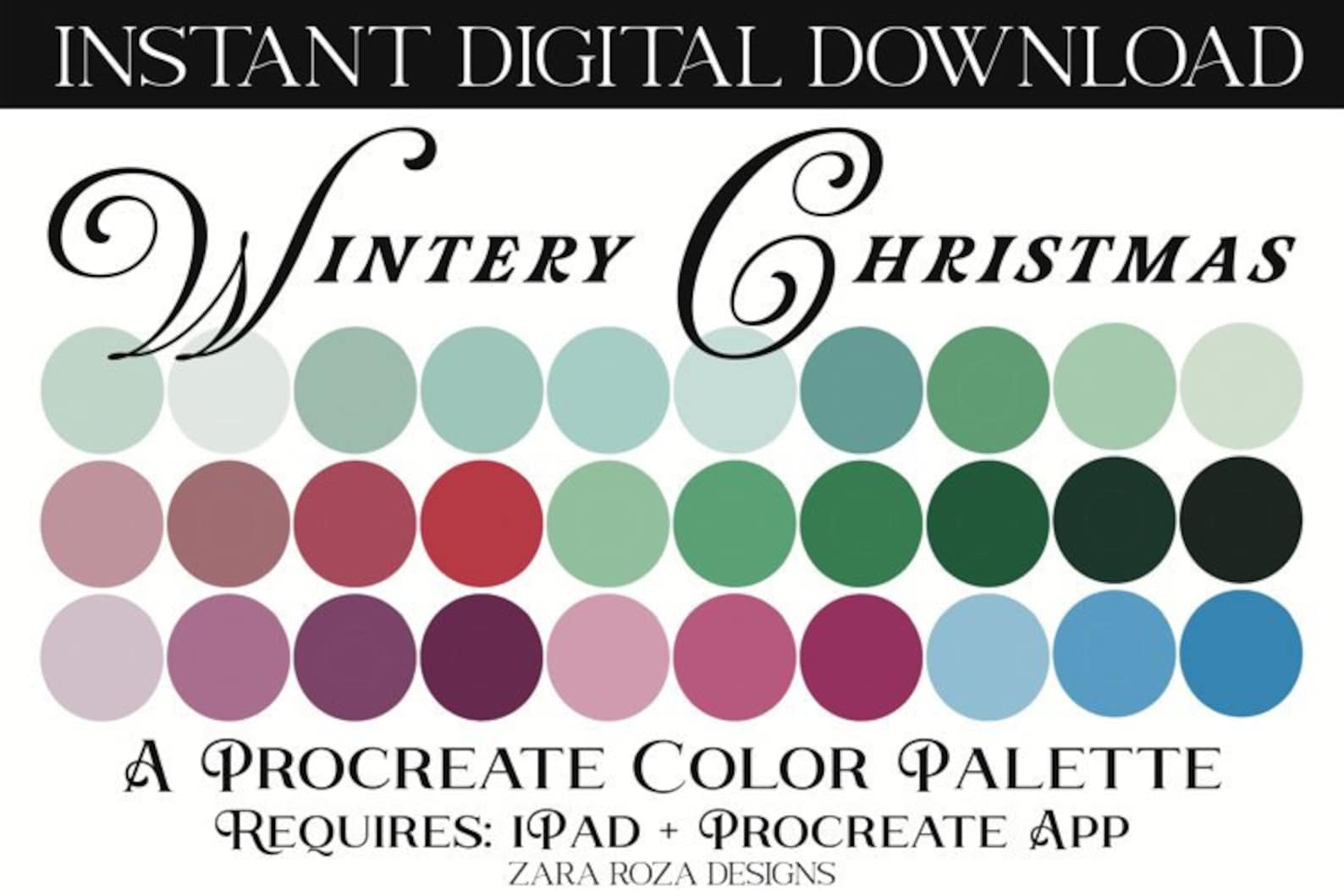 20 Procreate Color Palette Bundle Pack - VOL. 30 Set - Retro Vintage ...