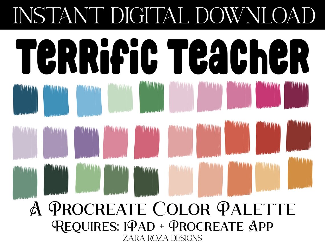 20 Procreate Color Palette Bundle Pack - VOL. 25 Set - Retro Vintage ...