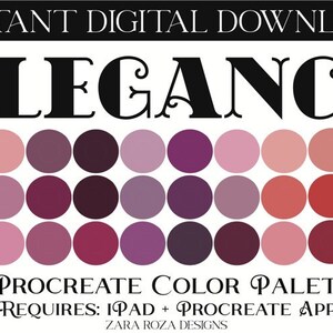20 Procreate Color Palette Bundle Pack - VOL. 37 Set - Goth Retro ...