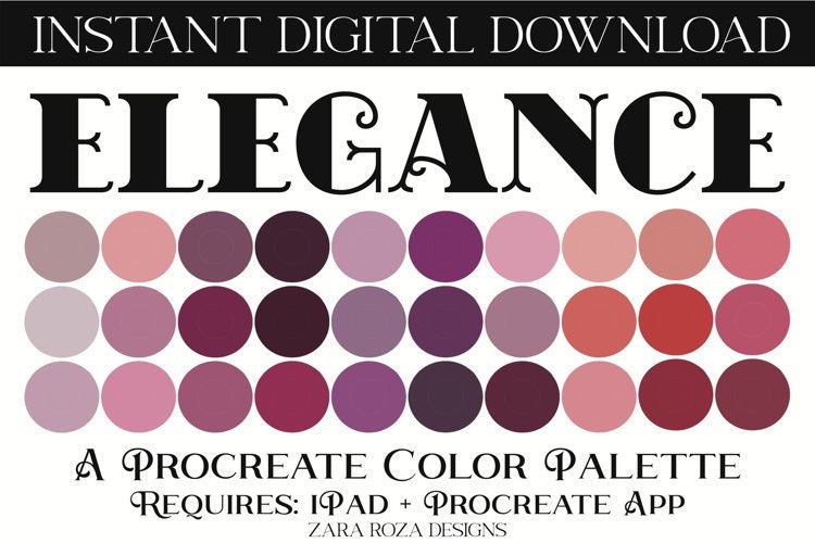 20 Procreate Color Palette Bundle Pack - VOL. 37 Set - Goth Retro ...