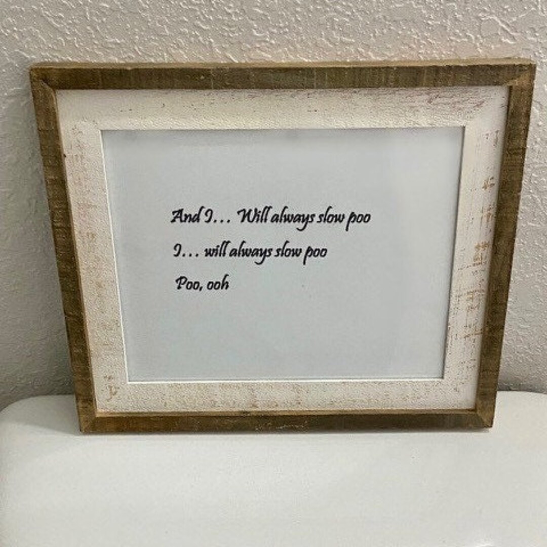 Bathroom Art - Funny Poo Digital Download Slow Poo - Etsy