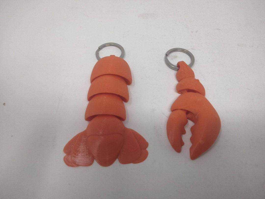 3D Printed Lobster Tail & Claw Keychain Combo Nautical Charm - Etsy