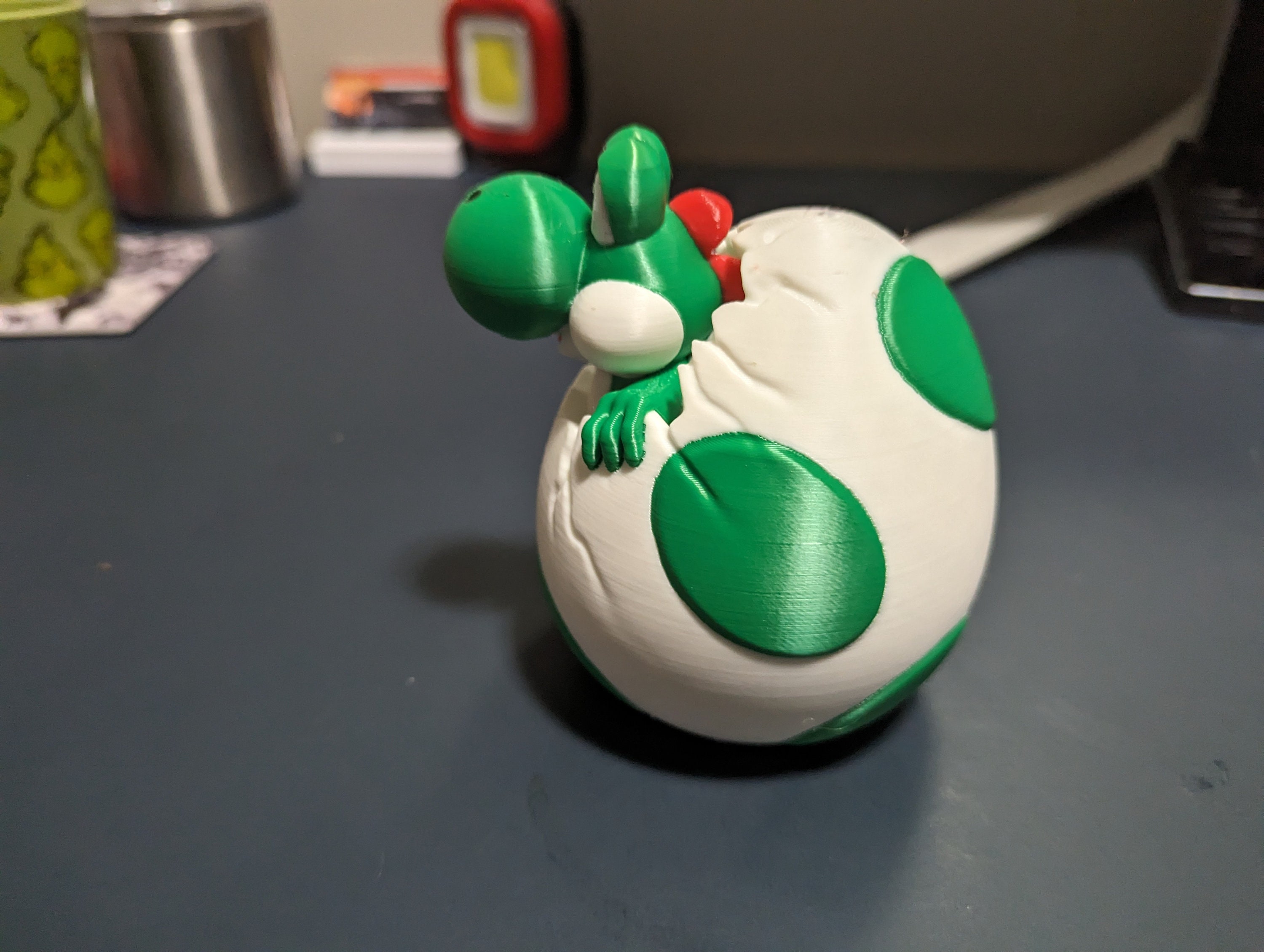 Yoshi-inspired Easter Egg - 3D Printed Celebratory Keepsake for Gaming ...