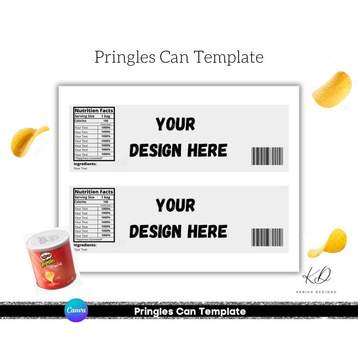 Pringles Can Template, Birthday Party Favor, Canva Editable, Pringles 1 ...