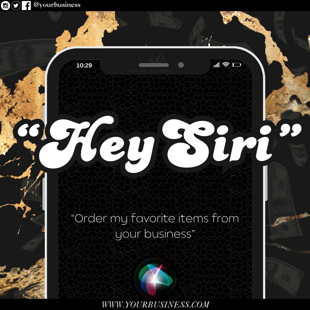 Hey Siri Editable Booking Flyer, Canva Template, Editable Flyer, Hey ...