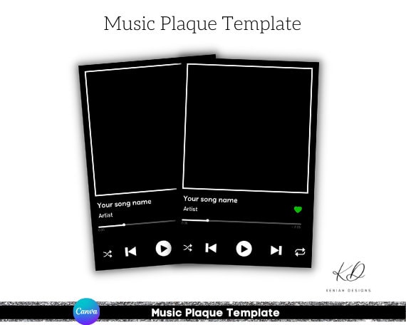 Music Plaque Template Spotify - Etsy