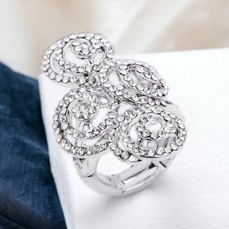 Rhinestone Stretch Ring - Etsy