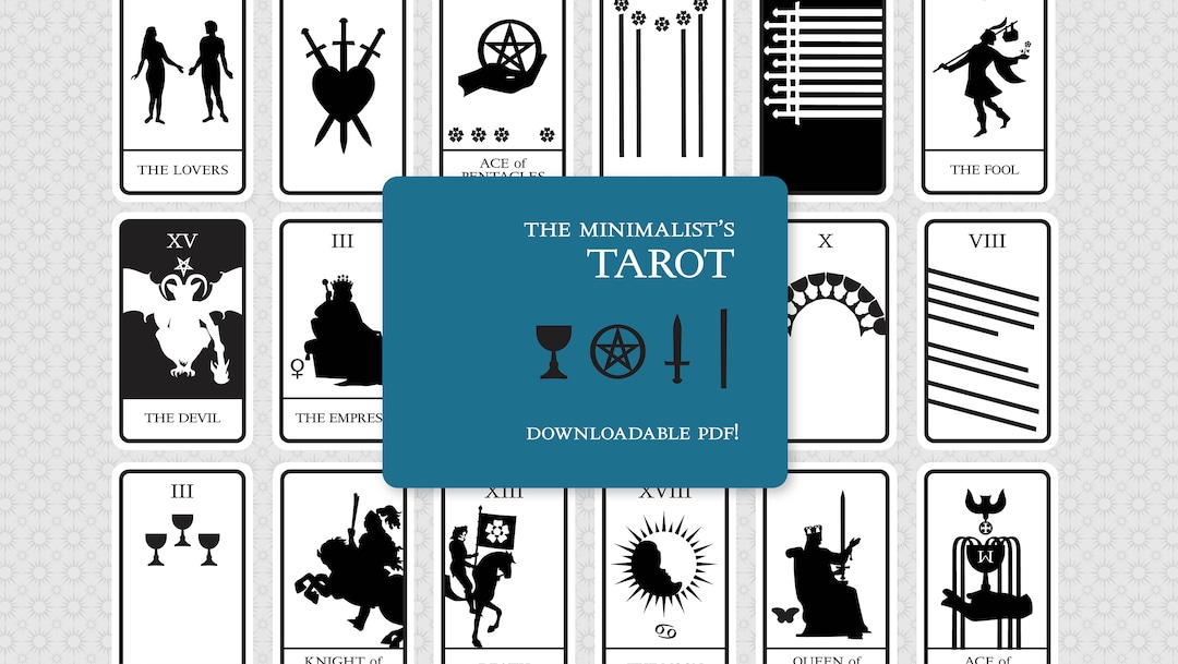 Download & Print Minimalist Tarot Deck - Etsy