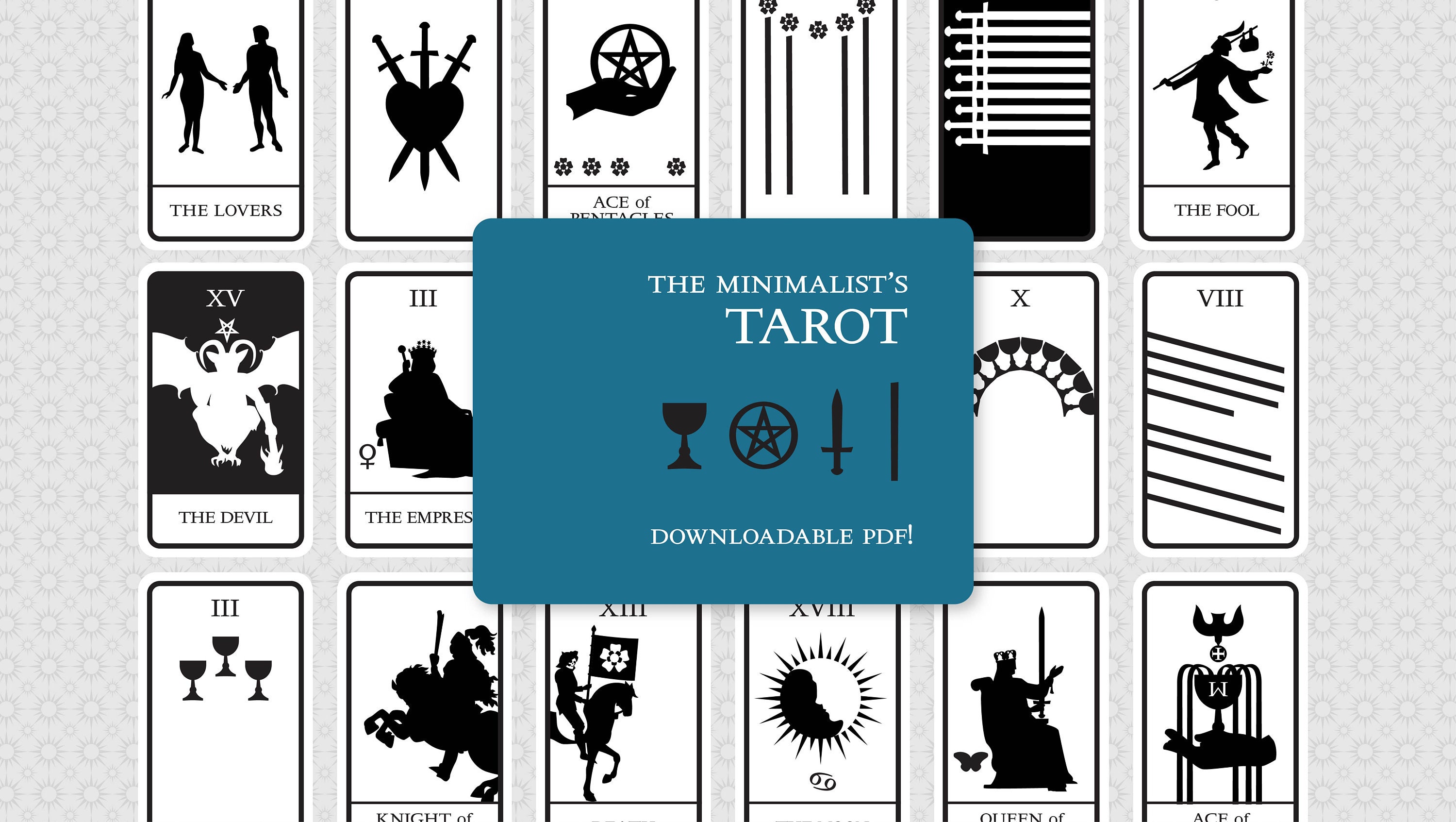 Download & Print Minimalist Tarot Deck - Etsy