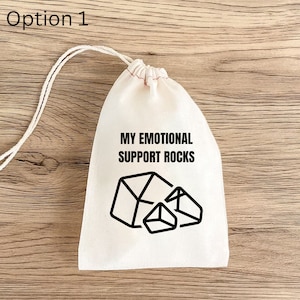 My Emotional Support Rock | Crystal Bags | Funny Bags - Etsy