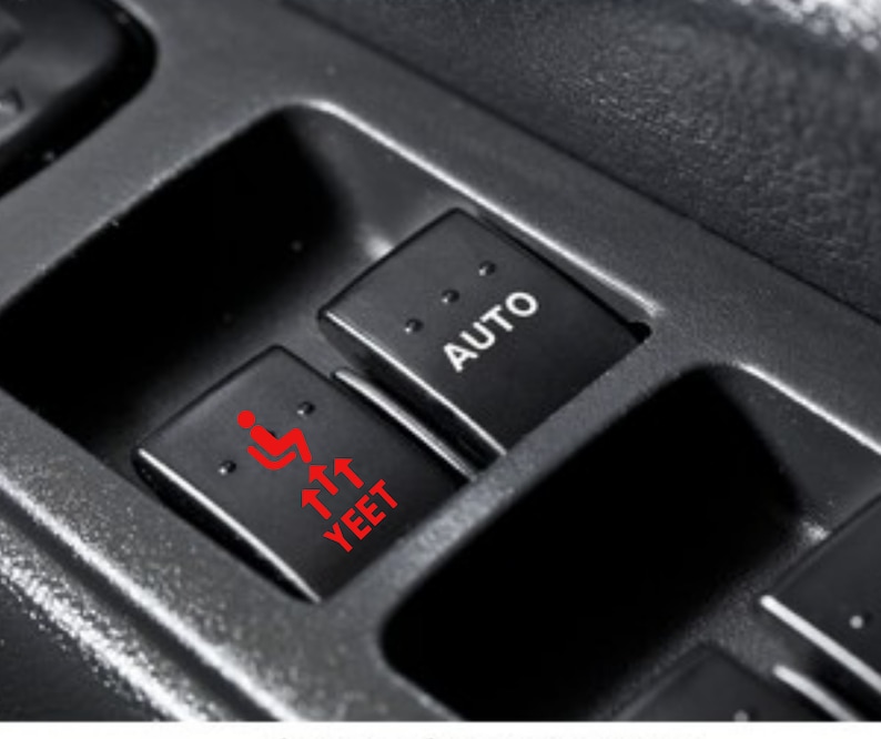 Ejection Seat YEET Car Button Vinyl Decal - Etsy Canada