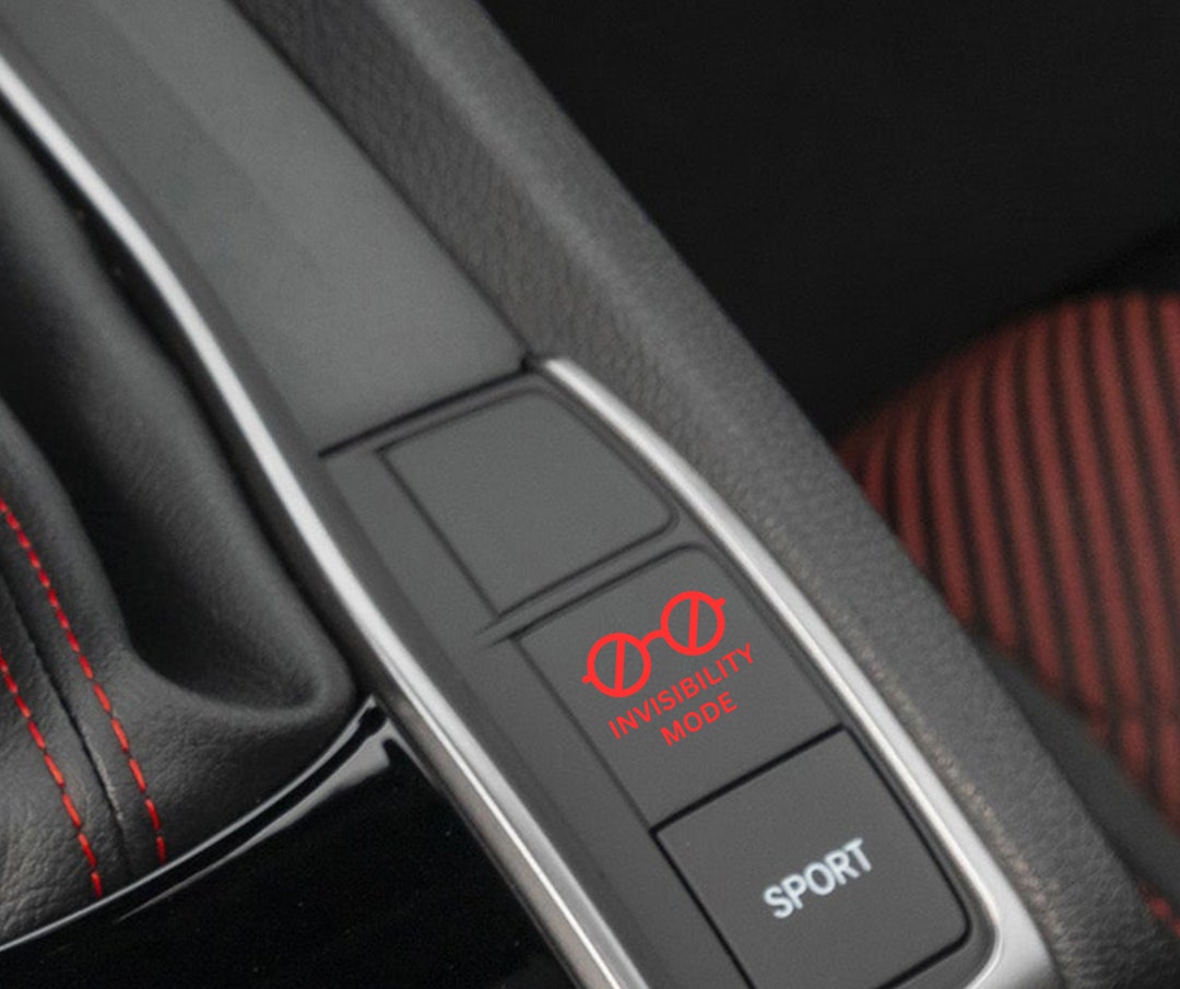 Invisibility Mode Vinyl Car Button Decal - Etsy