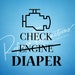 Check Engine SVG, Check Engine Diaper Racing Cut File, Racing Design ...