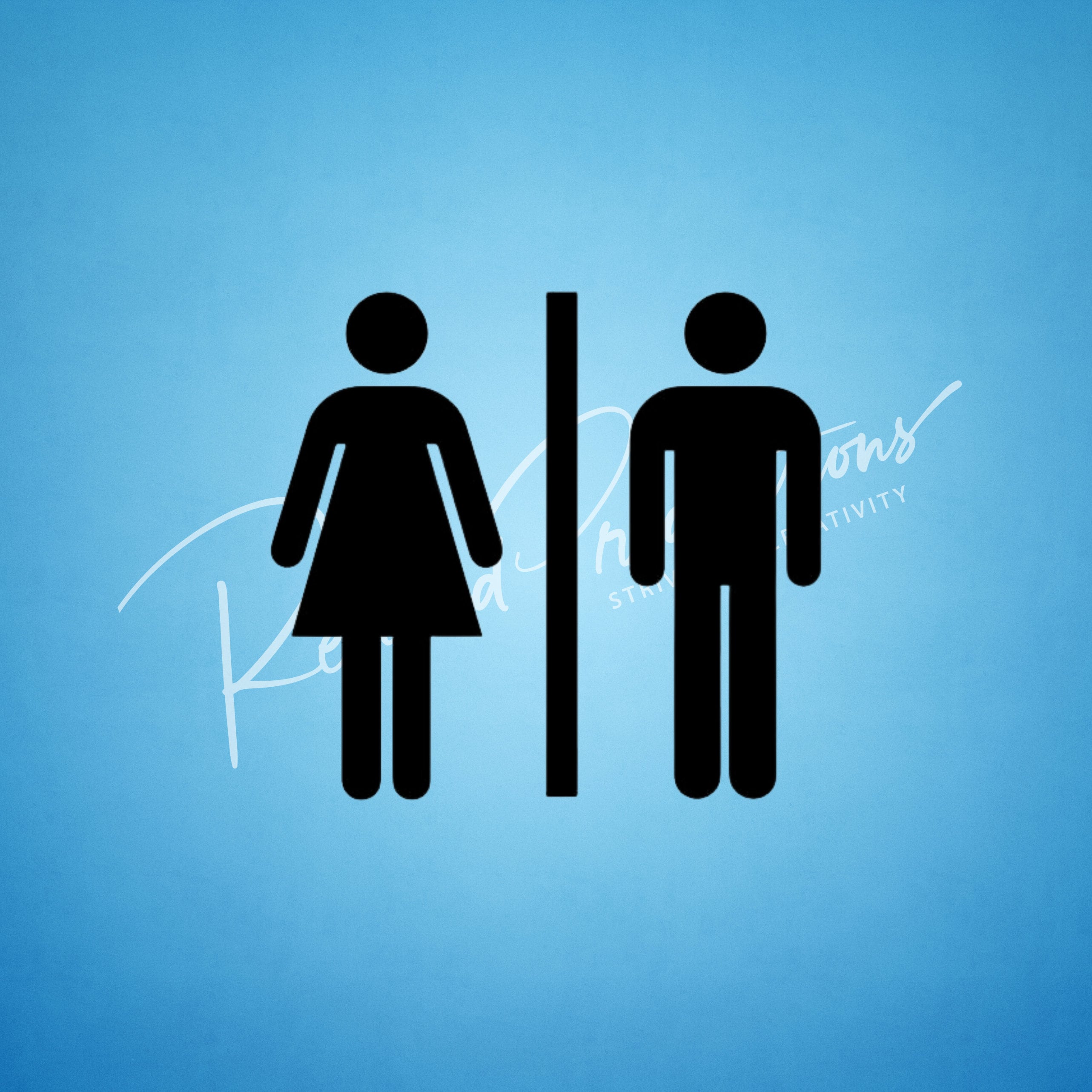 Bathroom Icon Wall Decal Restroom Decal Unisex Bathroom - Etsy Canada