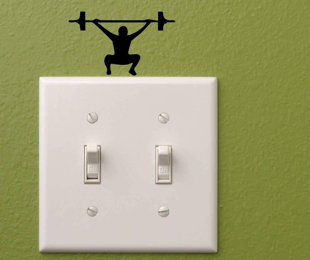 Weightlifting Funny Vinyl Decal Sticker for Light Switch Our Wall ...