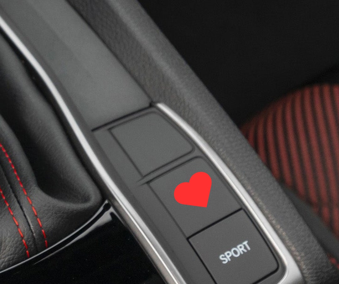 Heart Vinyl Car Button Decal - Etsy