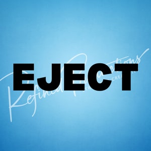 Eject Vinyl Car Button Decal - Etsy