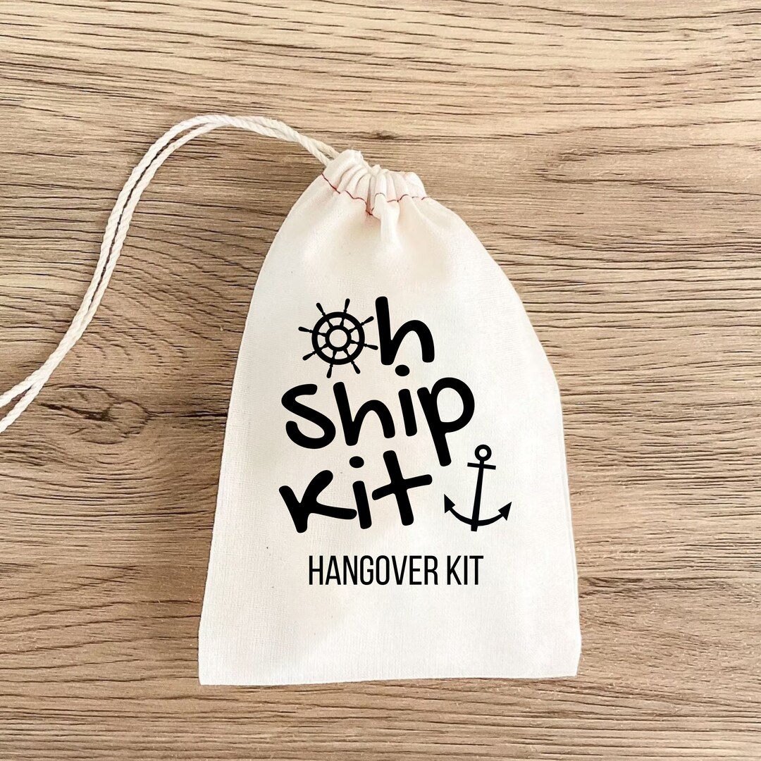 Oh Ship Kit, Hangover Kit, Recovery Kit, Bridal Shower Party Favor Bags ...
