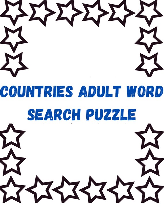 Countries Word Search Digital Puzzle Countries Digital - Etsy
