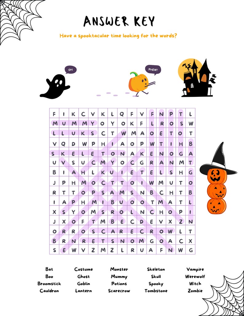 Halloween Word Search Puzzle - Halloween Word Search Printable ...