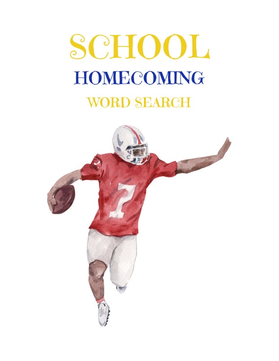 School Homecoming Word Search Puzzle Homecoming Download - Etsy