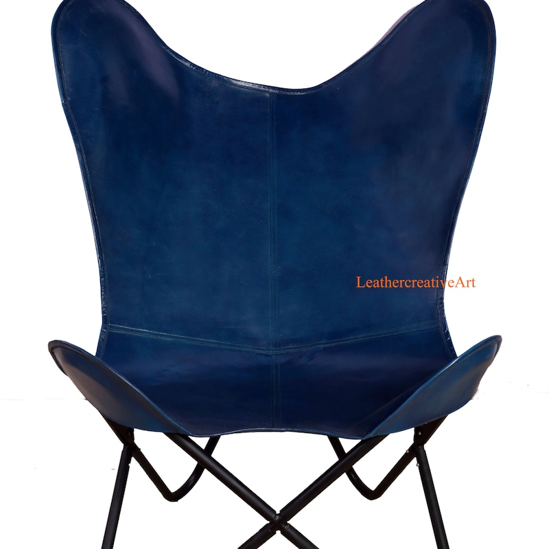 Vintage Chair Black and Blue - Etsy UK