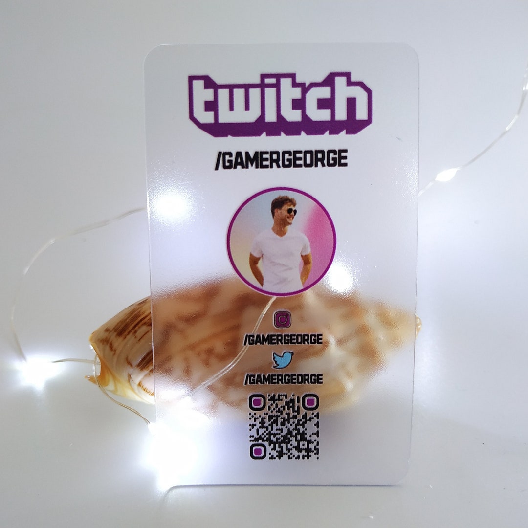 Clear Business Card for Twitch Photo, Plastic Card Best Friend Gift ...