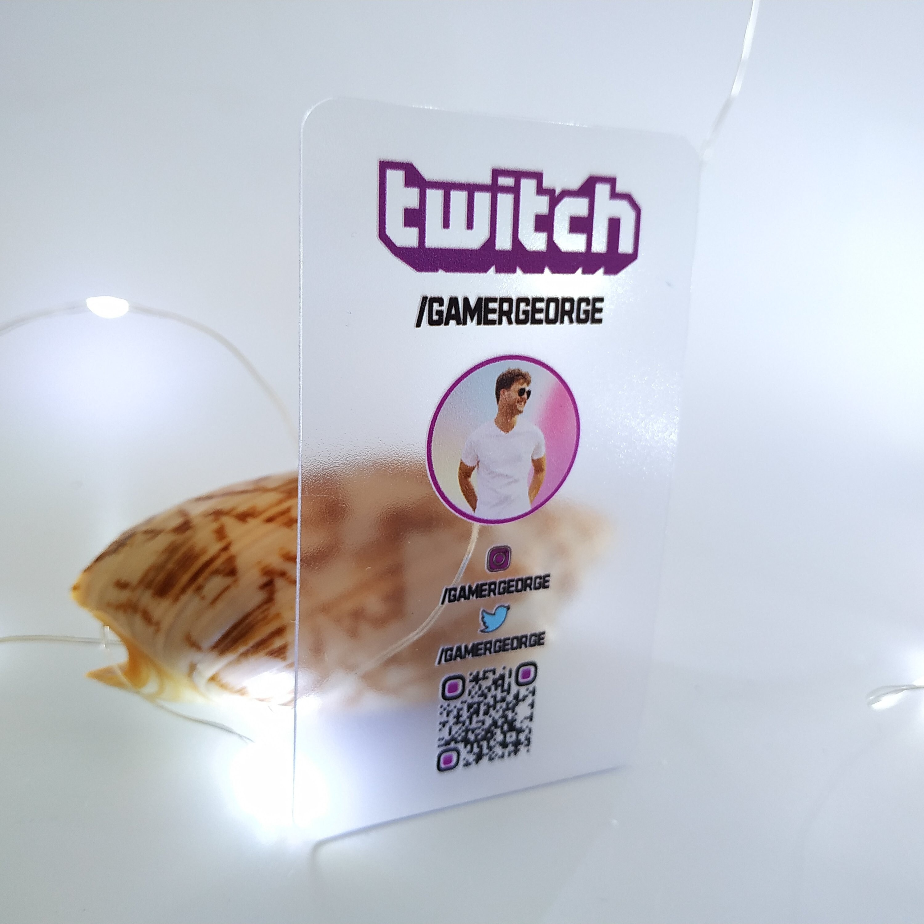 Clear Business Card for Twitch Photo, Plastic Card Best Friend Gift ...