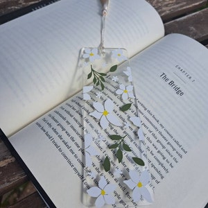 Bookmarks White Flowers Bokmark-white-summer-gift for - Etsy