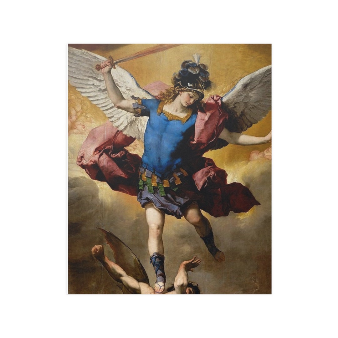 Guardiano Angel Archangel Michael by Giordano Satin Poster Angel ...
