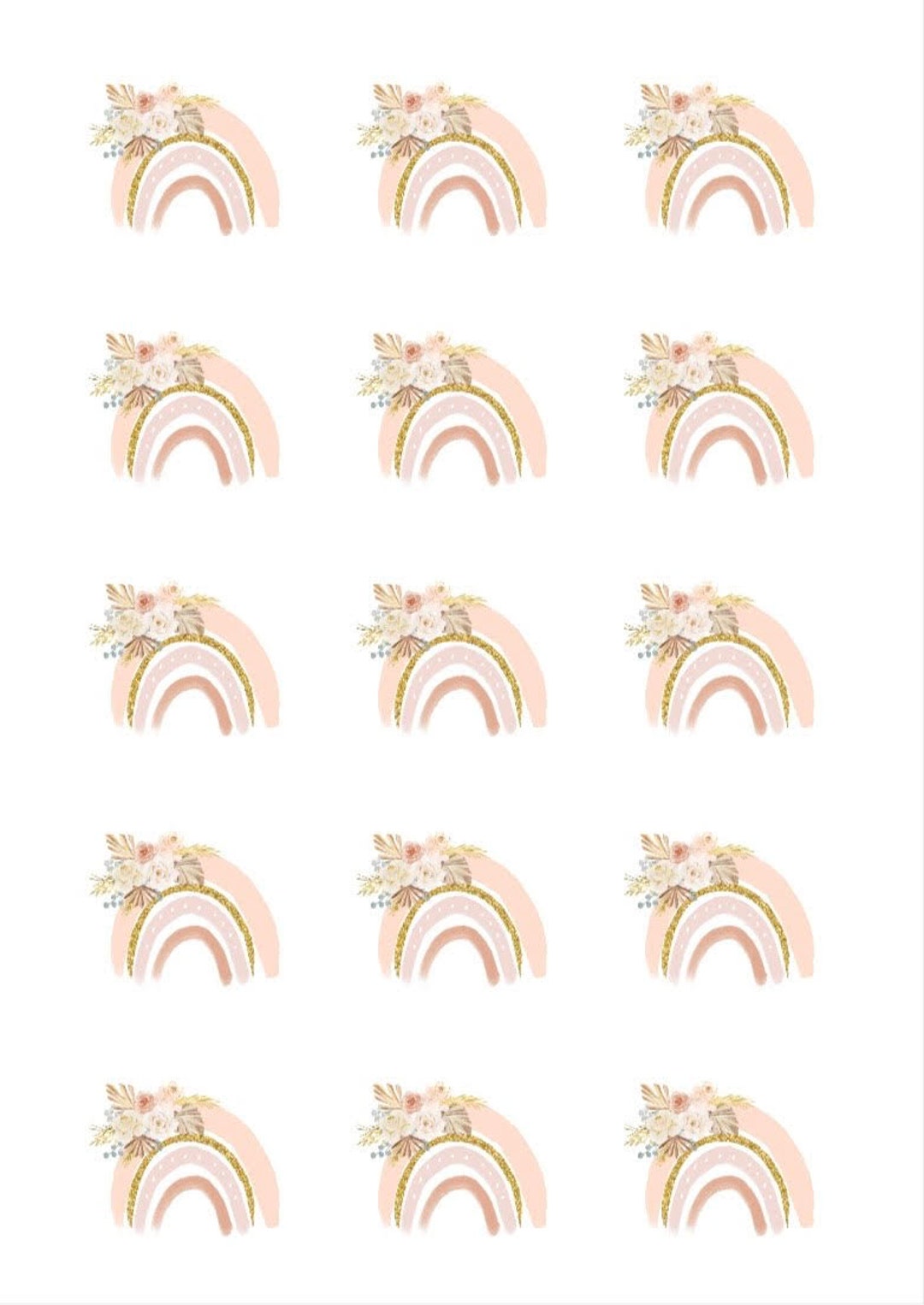 Boho Rainbow Edible Image - Etsy