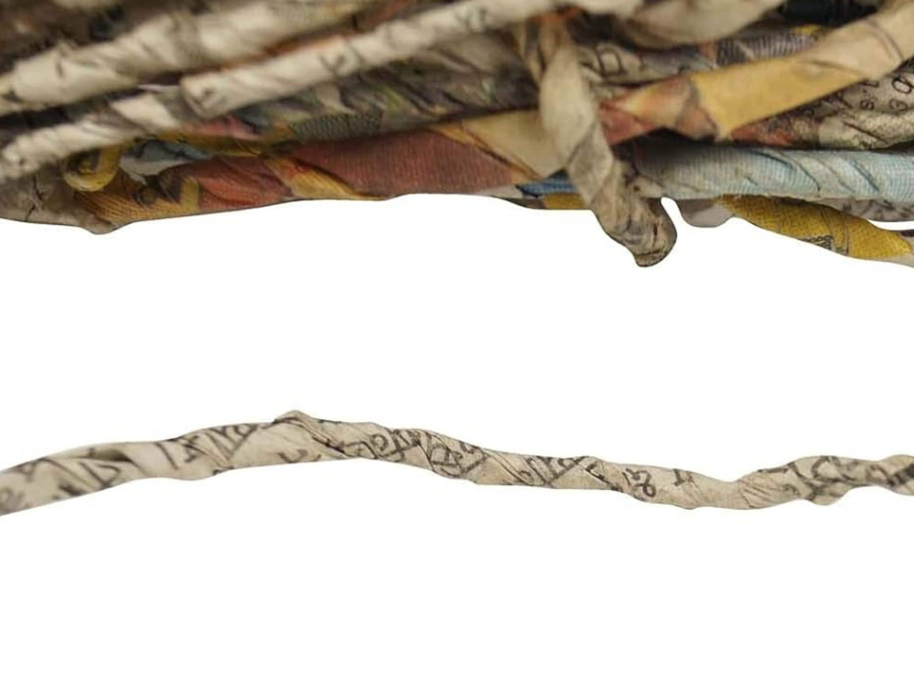 Recycled Newspaper Yarn: Hand Twisted Craft Project Material (100 Grams ...