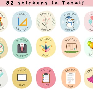 Digital Teacher Stickers, Teacher Planner Stickers, Teacher Planner ...