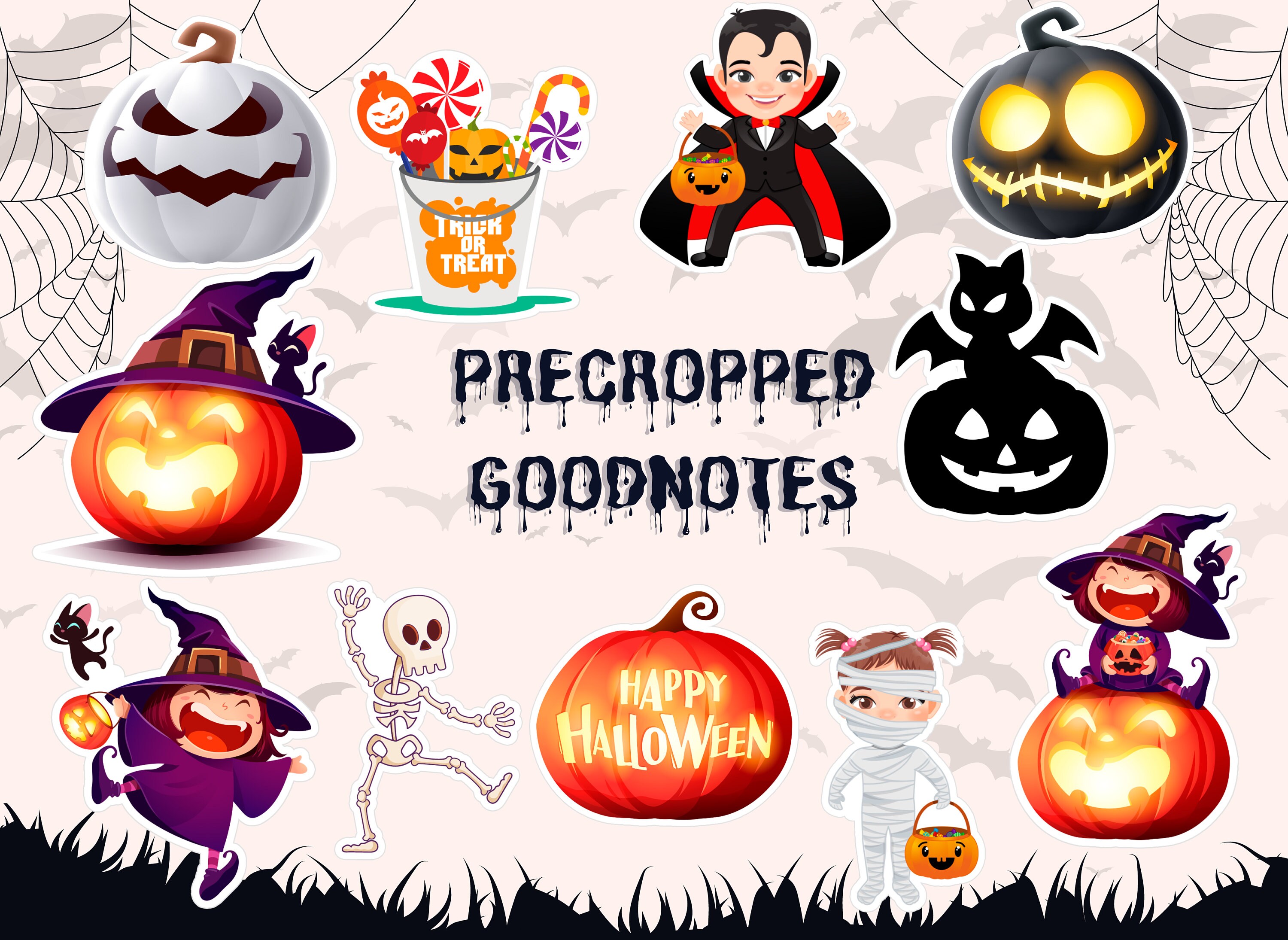 HALLOWEEN Planner Stickers, Halloween Stickers, Spooky Stickers, Pre ...