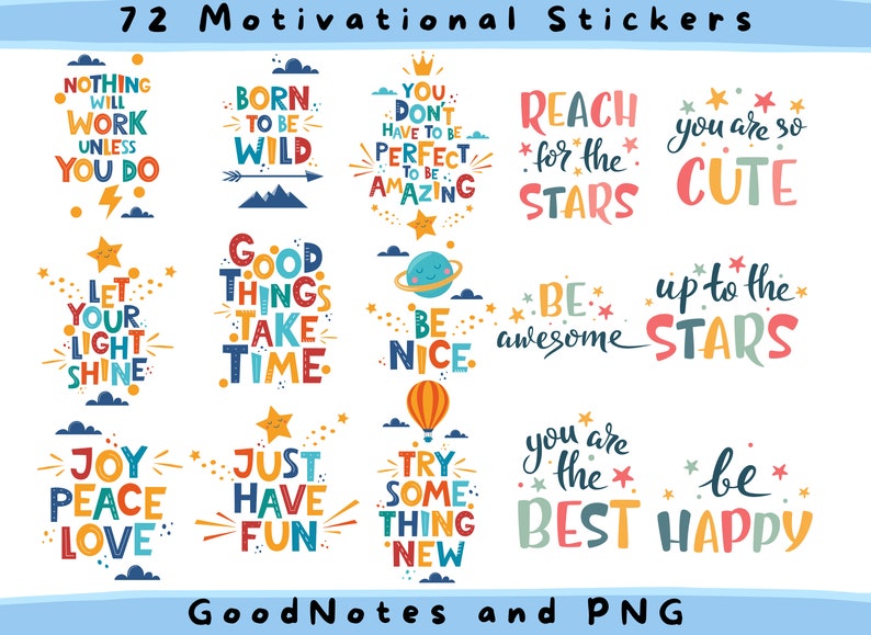 Daily Affirmation Stickers Digital Planner Stickers - Etsy