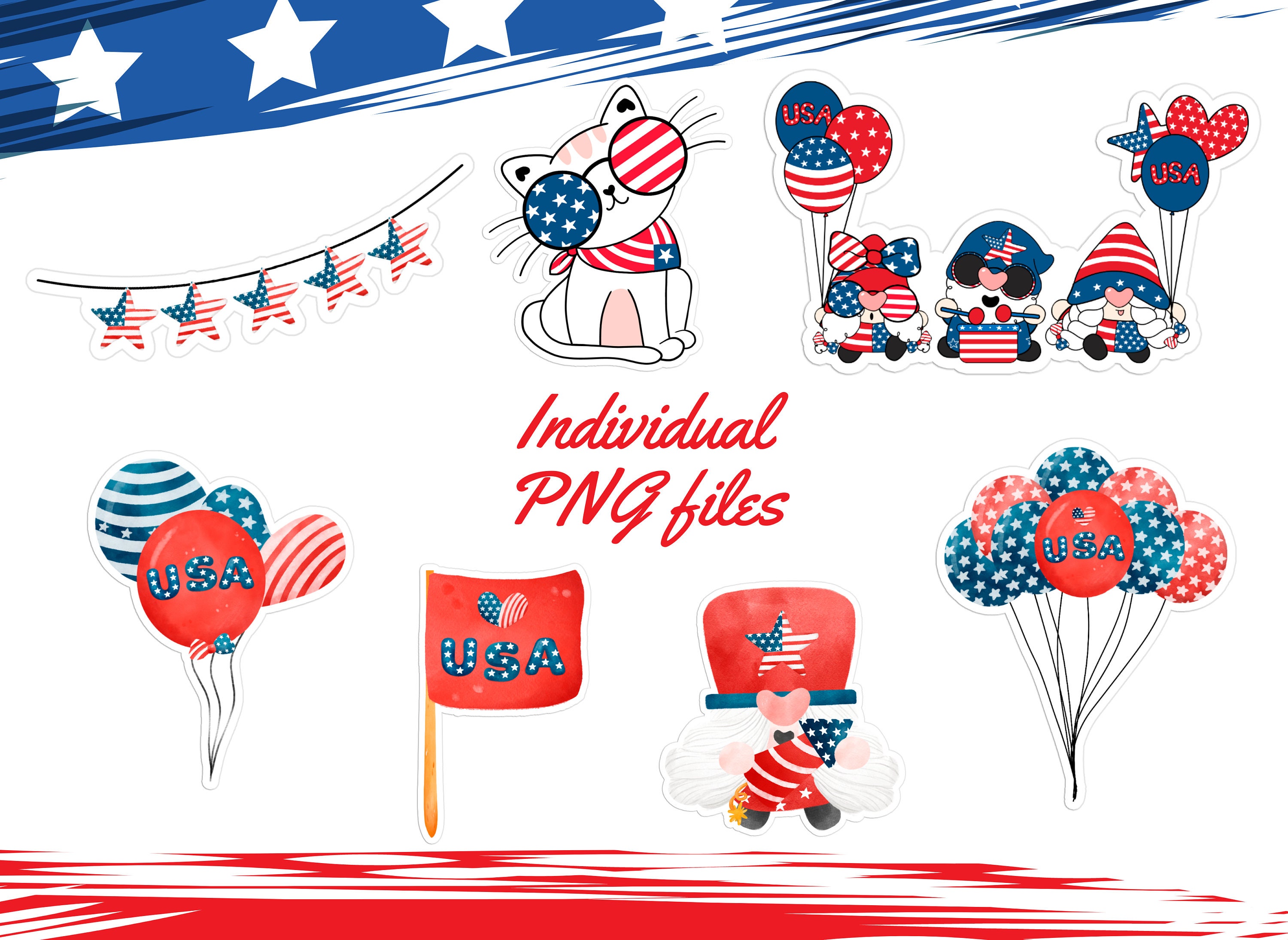 4th of July Stickers Independence Day Stickers Fourth of - Etsy