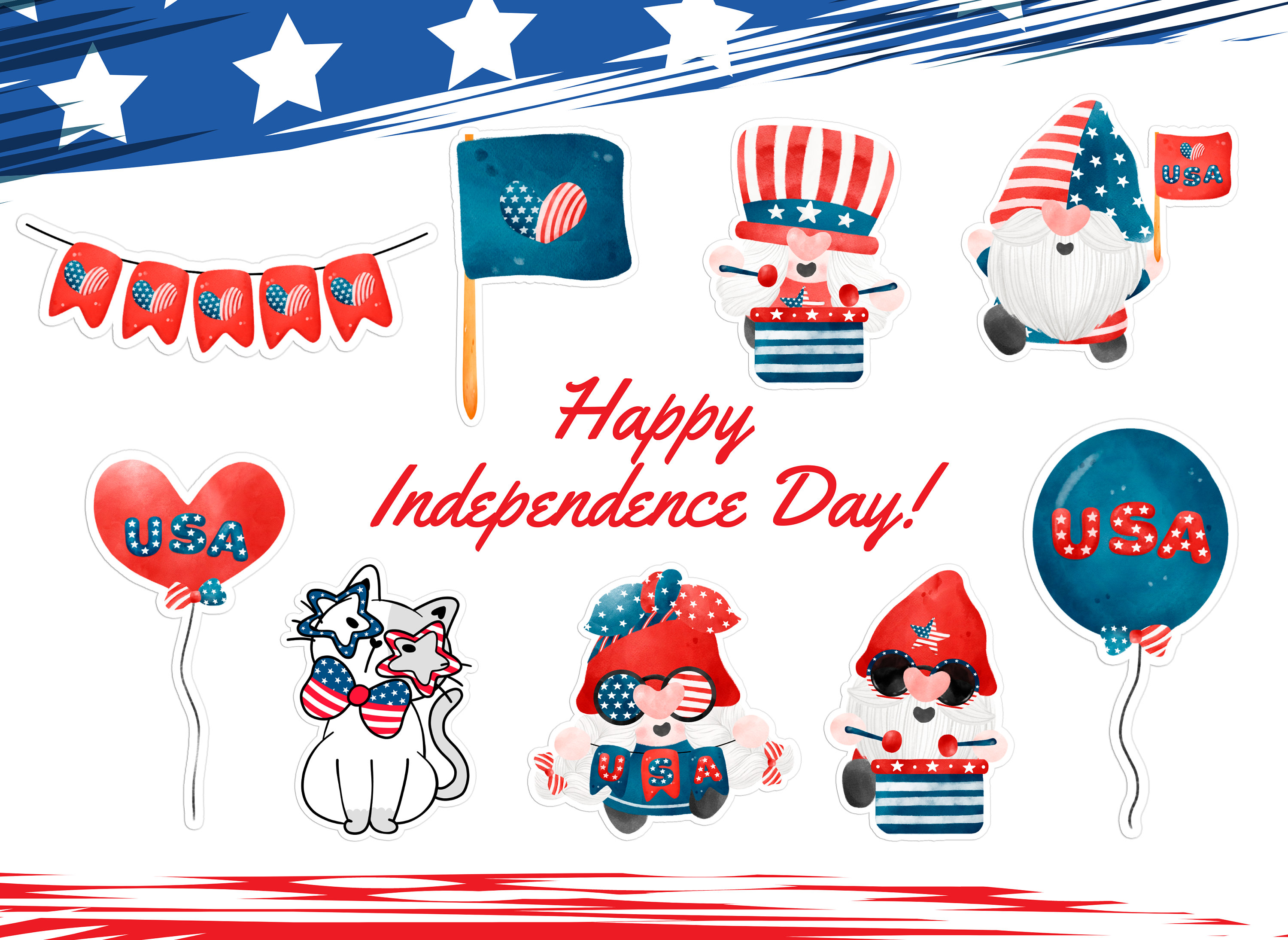4th of July Stickers Independence Day Stickers Fourth of - Etsy