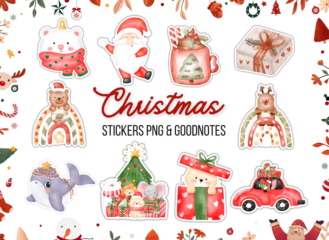 Christmas Digital Stickers, Christmas Planner Stickers, Christmas ...